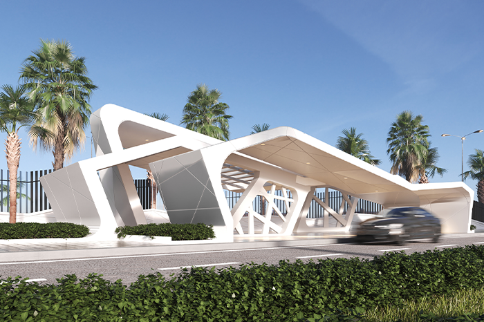 Steel Frame Shade - JMVC Consulting Structural Engineers