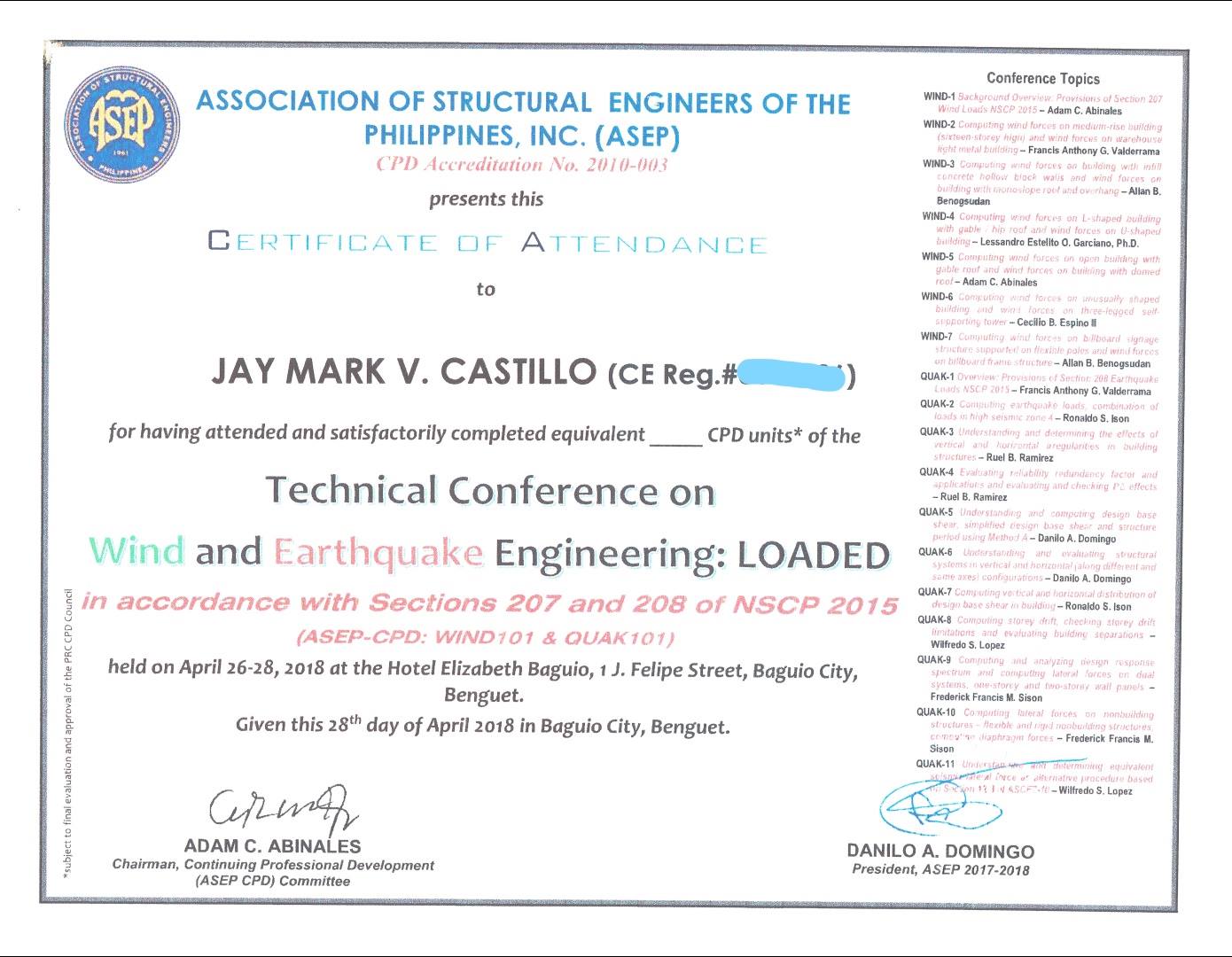 Certificates & Affiliations - JMVC Consulting Structural Engineers
