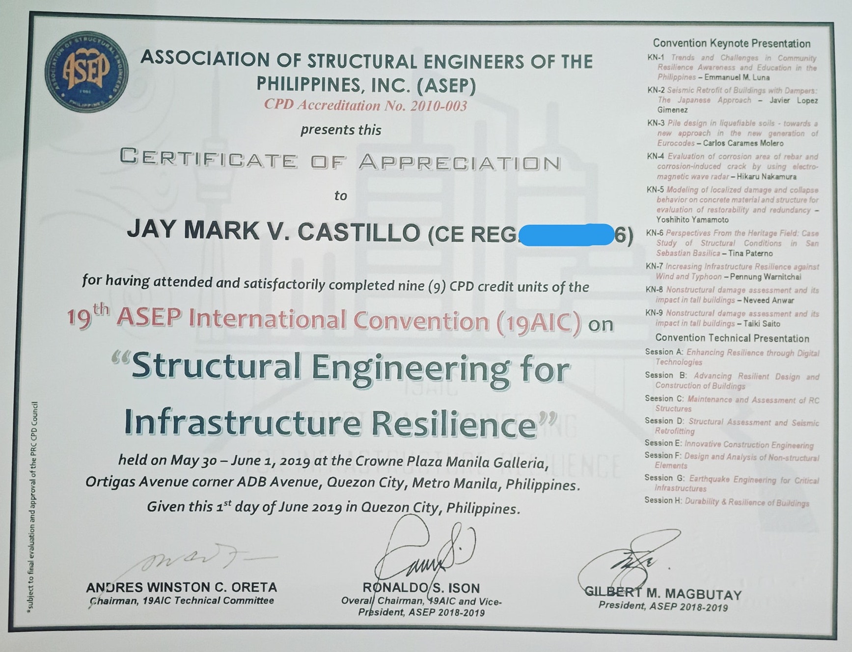 Certificates & Affiliations - JMVC Consulting Structural Engineers