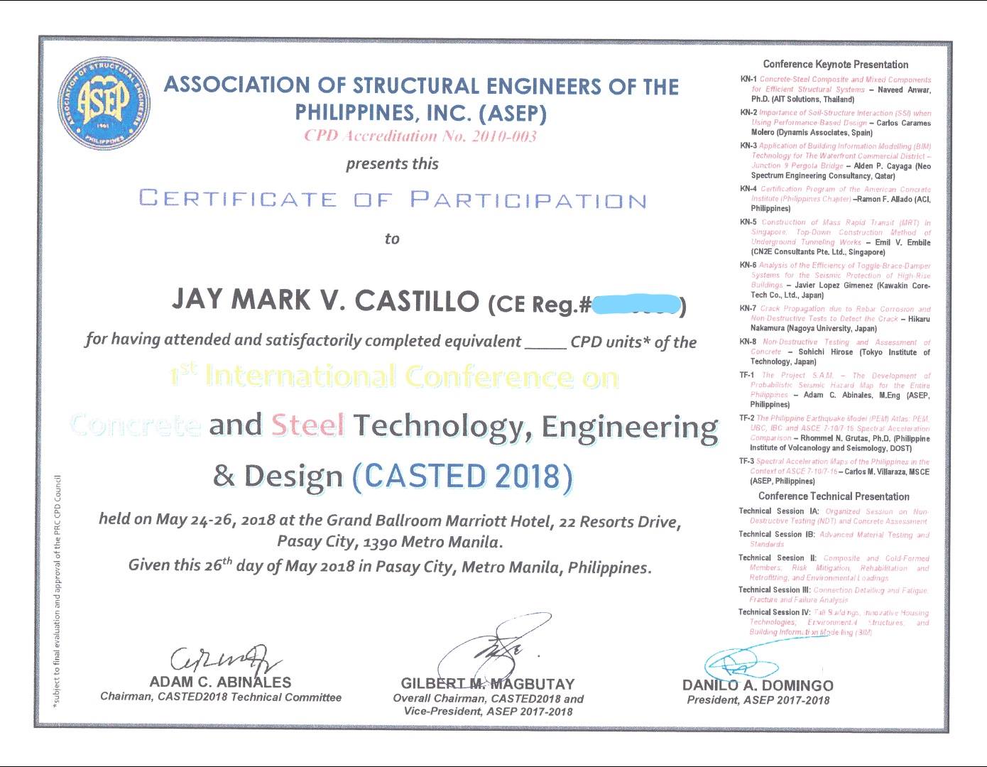 Certificates & Affiliations - JMVC Consulting Structural Engineers
