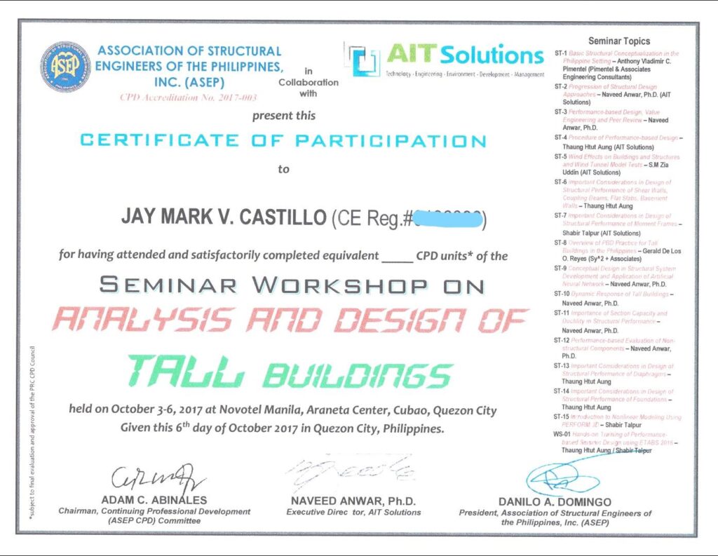 Certificates & Affiliations - JMVC Consulting Structural Engineers