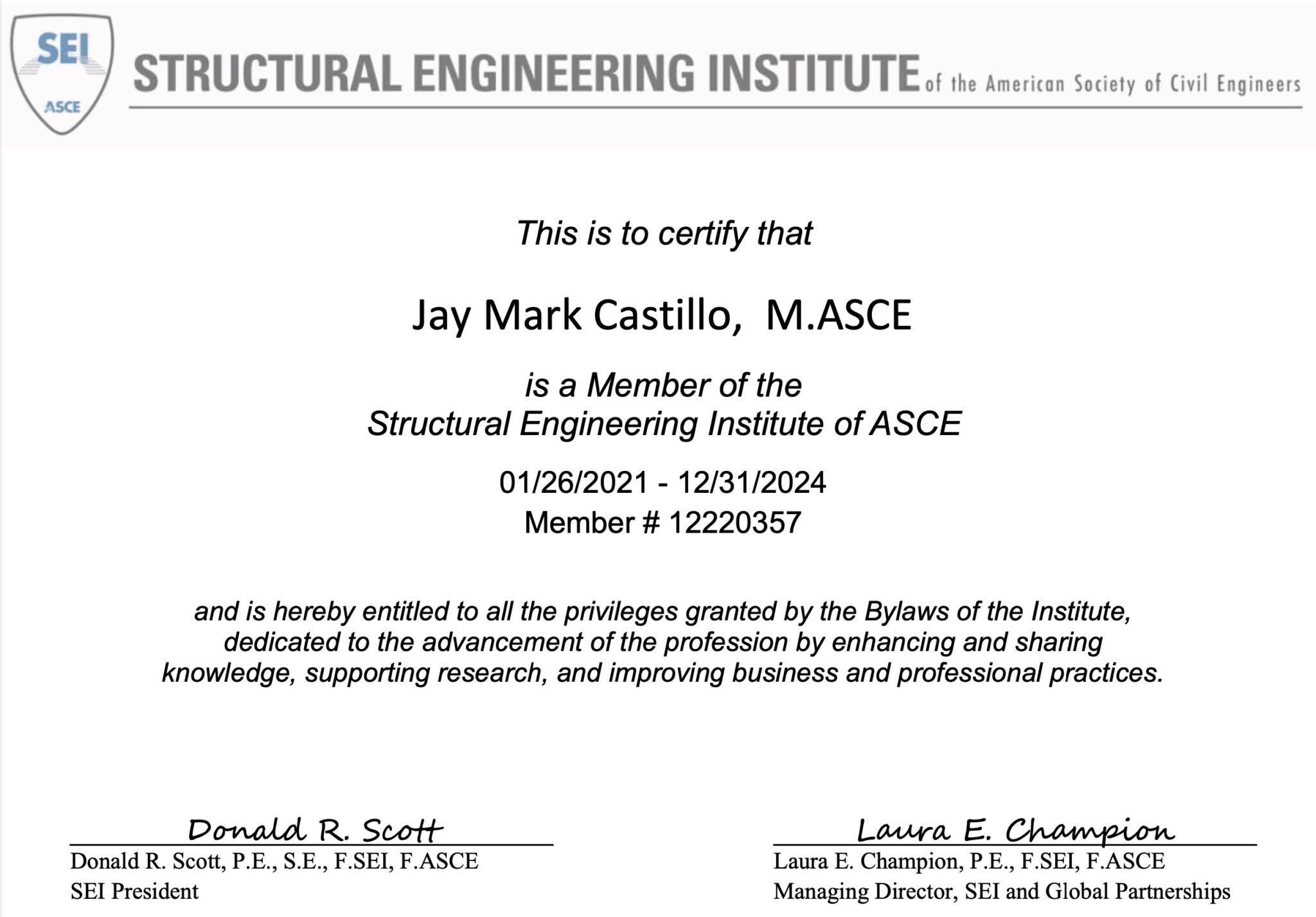 Certificates & Affiliations - JMVC Consulting Structural Engineers